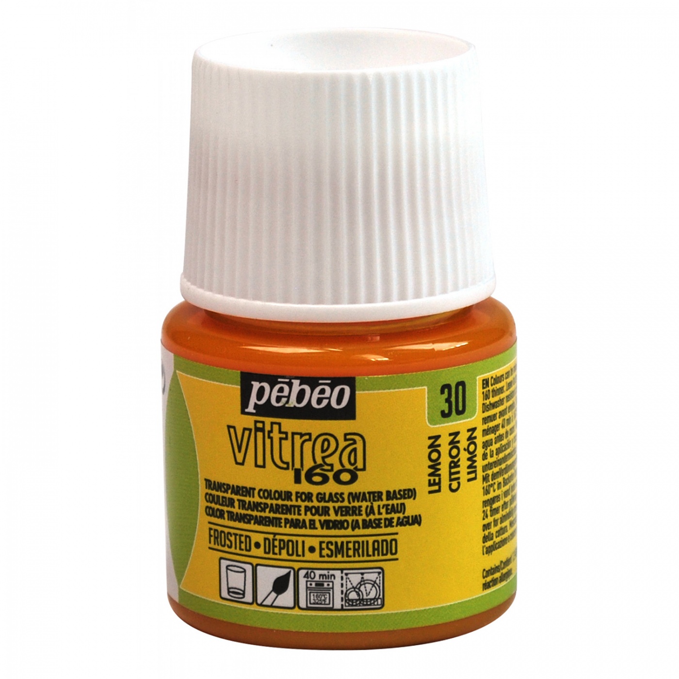 Vitrea 160 45 ml, Frosted, 30 Lemon | PEBEO | Čarovné farby