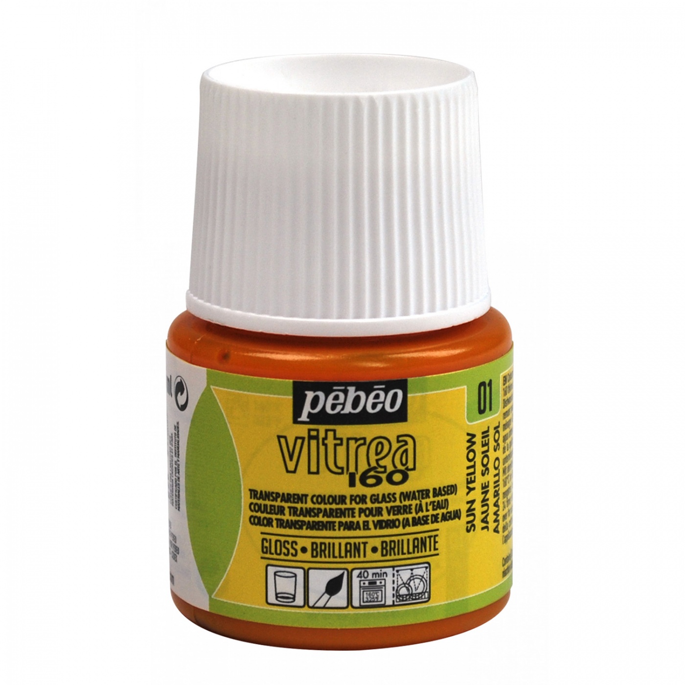 Vitrea 160 45 ml, Glossy, 01 Sun yellow | PEBEO | Čarovné farby